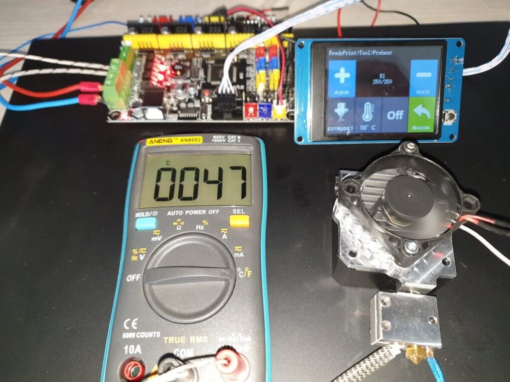 250C Regular Metal Titan Aero 10 Minutes 47C | 3D Print Beginner