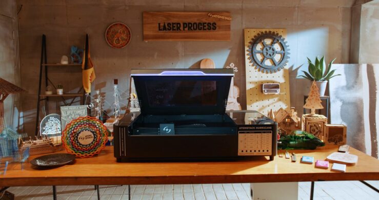 AtomStack Hurricane: 55W Desktop CO2 Laser Cutter | 3D Print Beginner